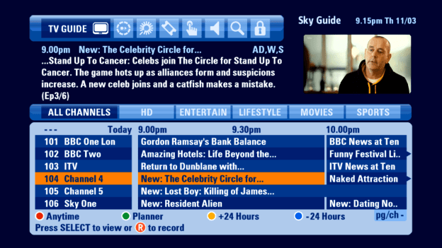A look at the Sky HD Guide (2008 era) | Drew1440: Blog