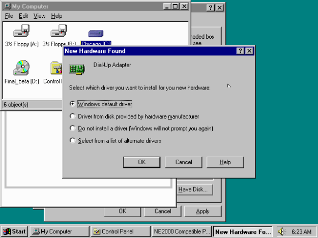 Windows 95 Chicago (Beta 3: Build 347) | Drew1440: Blog