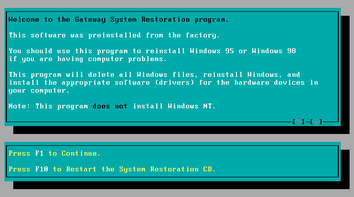 Gateway Restore CD 7.7 | Drew1440: Blog